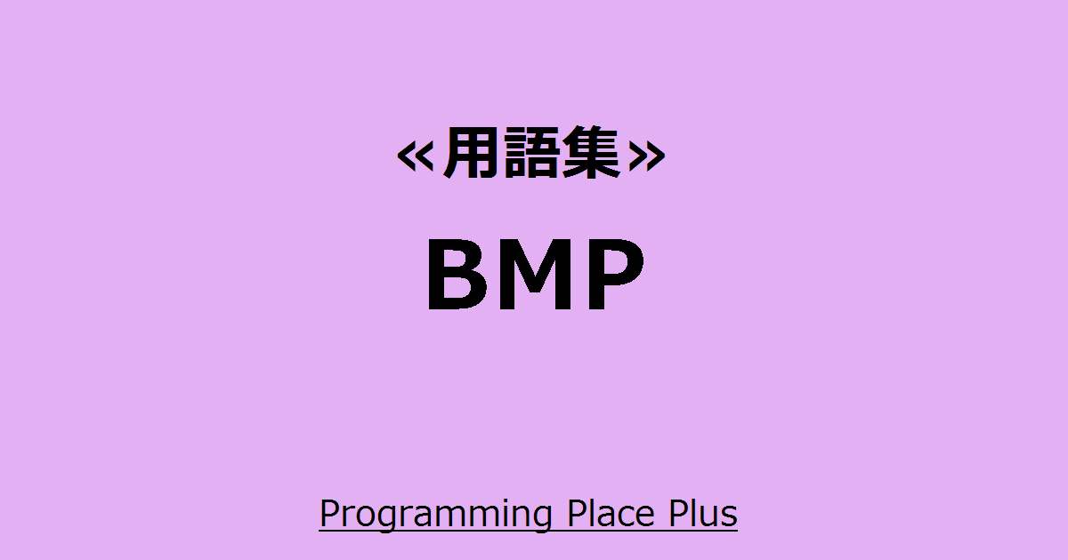 BMP | Programming Place Plus 用語集